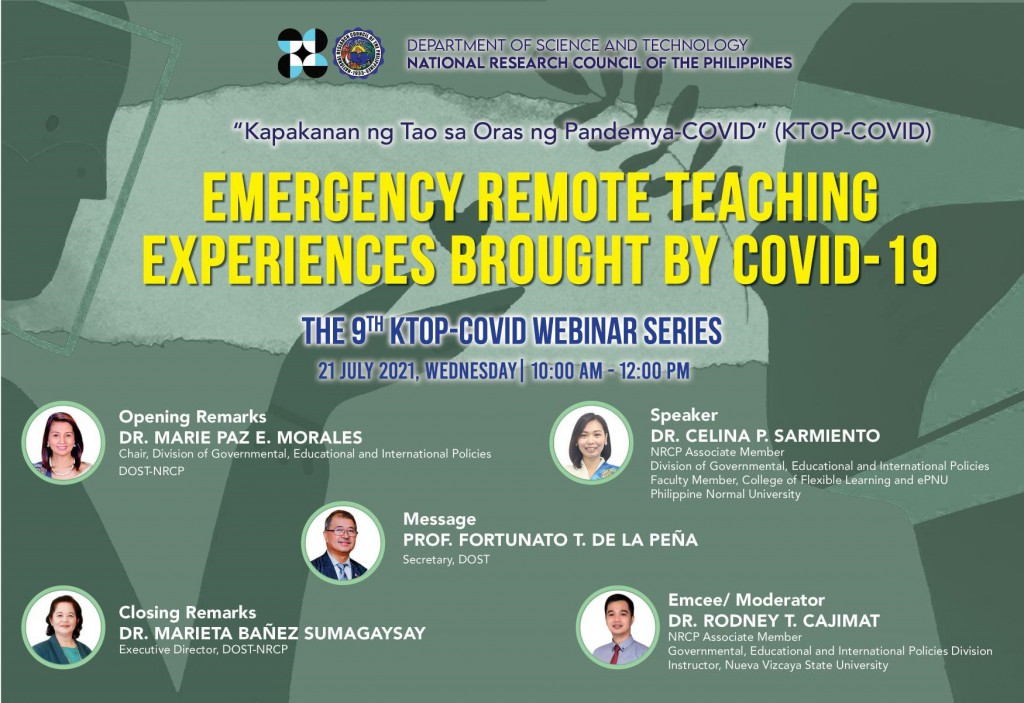 PNU Faculty Leads NRCP-Funded Research on Remote Teaching in the Basic ...