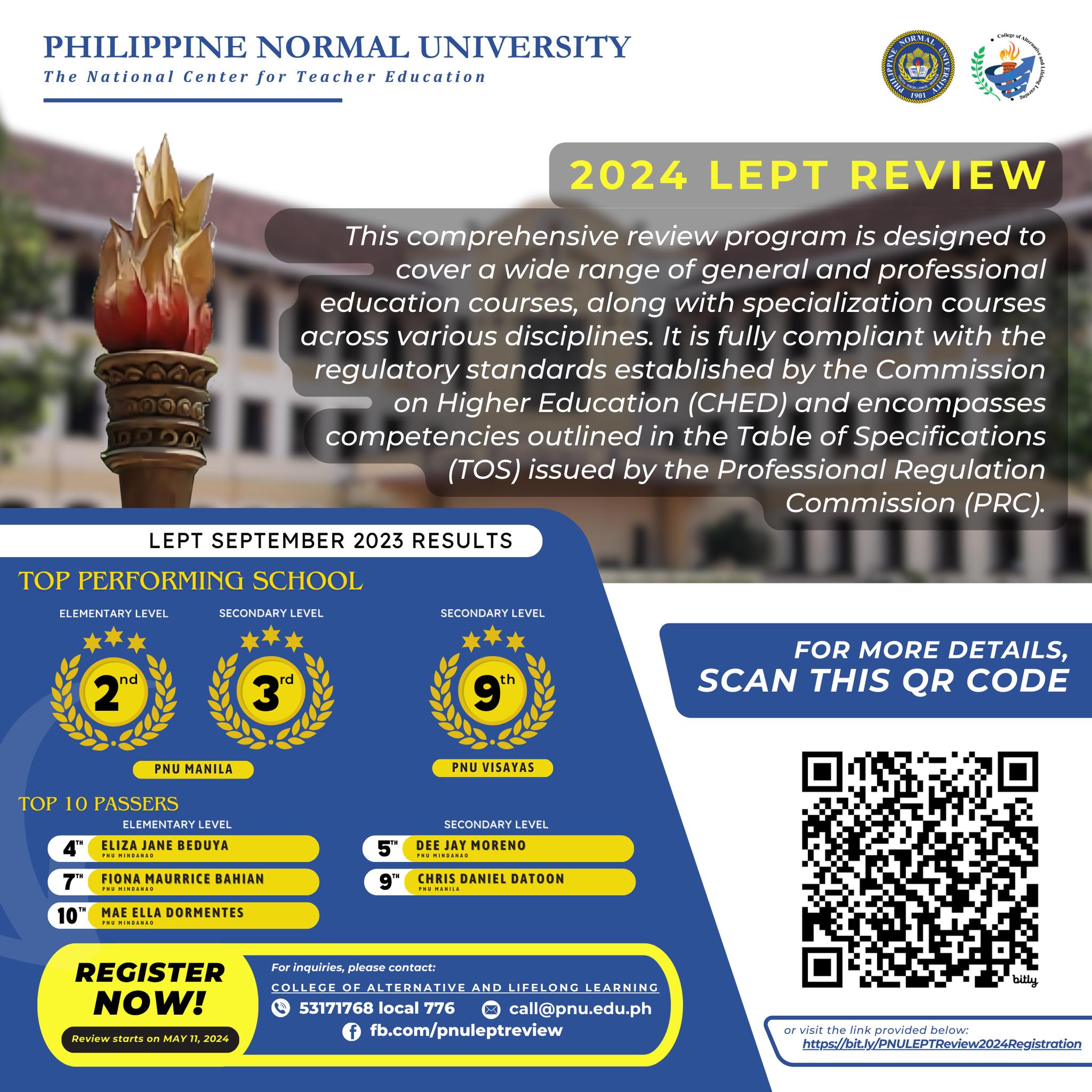 ACE THE LEPT WITH US! | Philippine Normal University