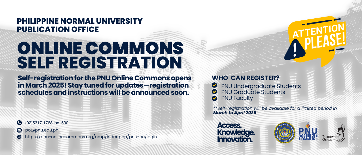 Online Commons Self Registration | Philippine Normal University